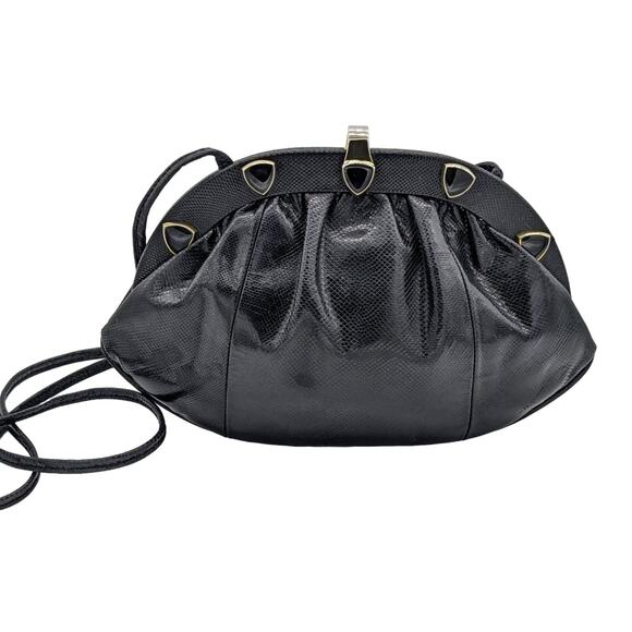 Susan Gail | Bags | Susan Gail Vintage Black Genuine Snakeskin ...